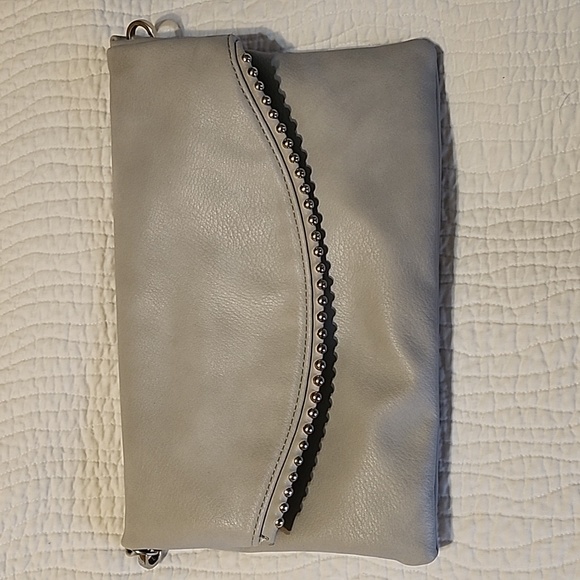 Max Studio | Bags | Crossbodyclutch Max Studio Gray Faux Leather | Poshmark